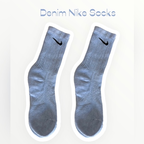 Nike | Accessories | Hand Dyed Nike Socks Denim | Poshmark